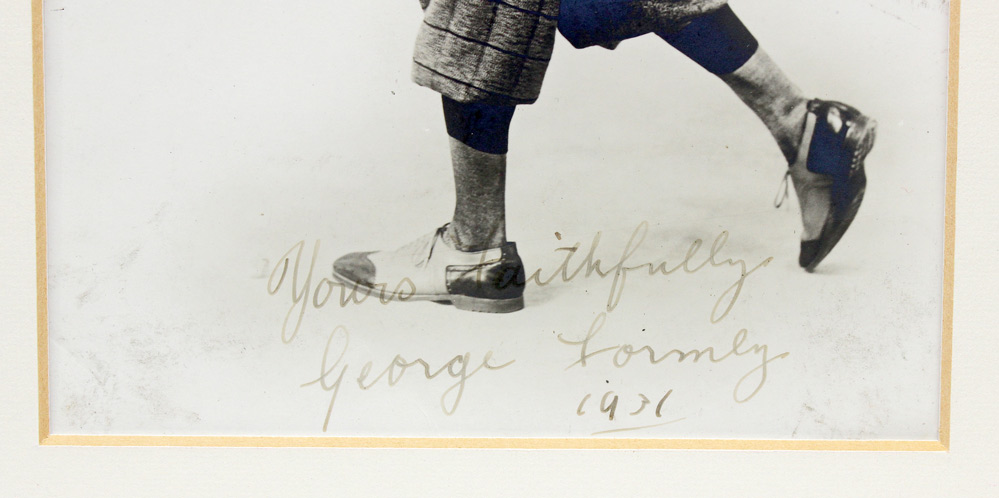 An Original Early Photograph Signed by George Formby playing Golf by ...