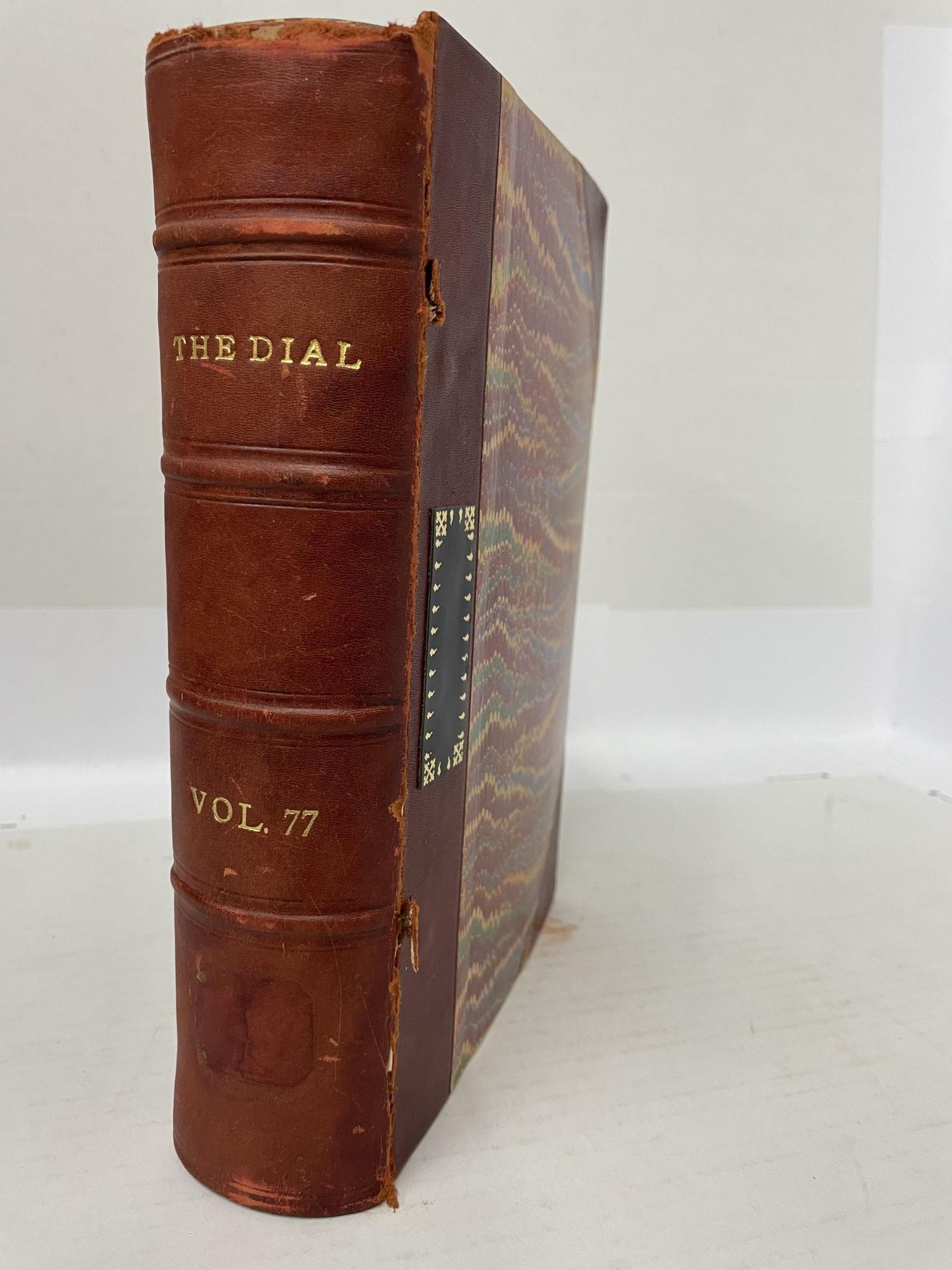 THE DIAL: VOLUME LXXVII (JULY TO DECEMBER, 1924) de Various: Hardcover ...