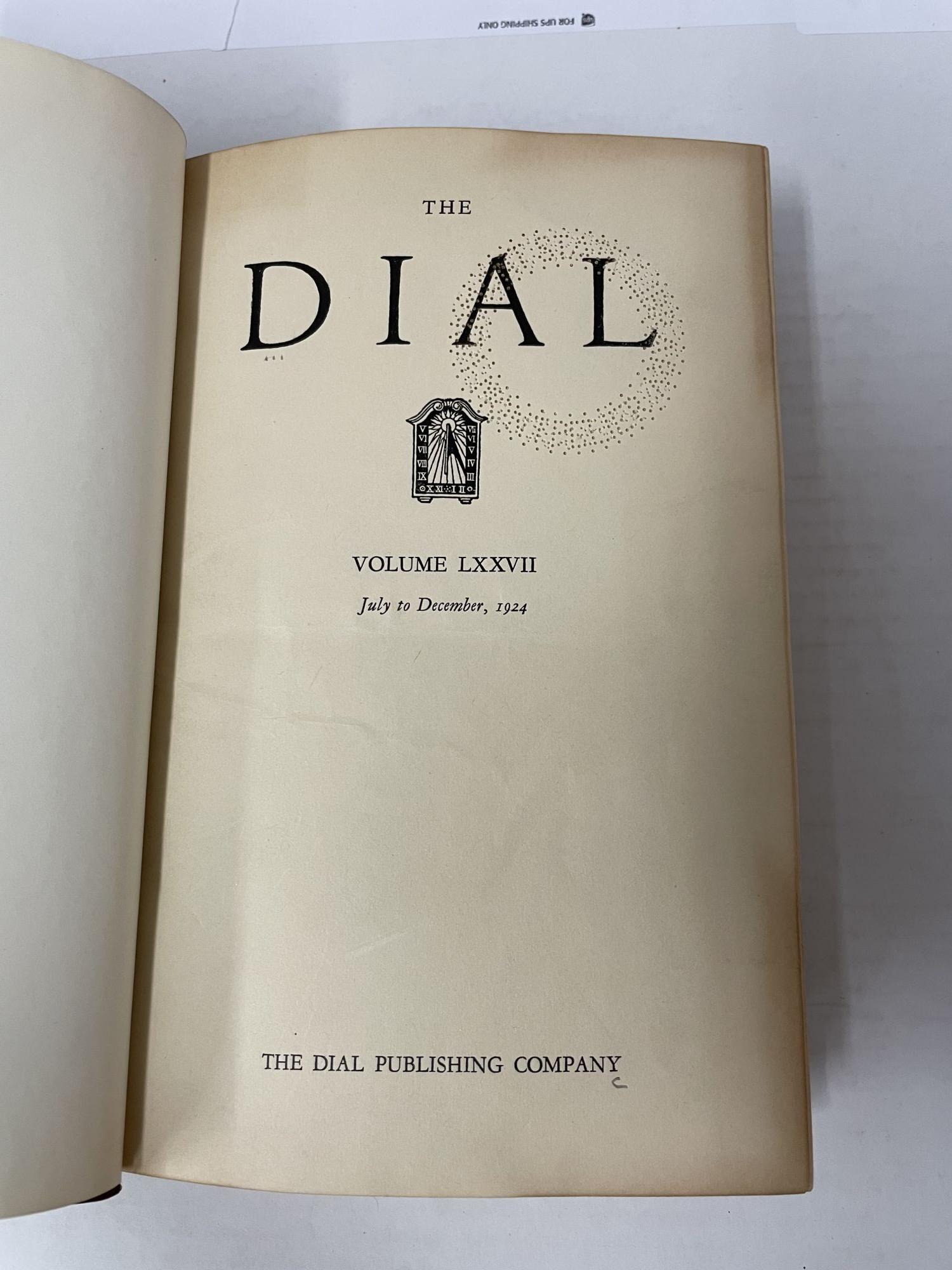 THE DIAL: VOLUME LXXVII (JULY TO DECEMBER, 1924) by Various: Hardcover ...