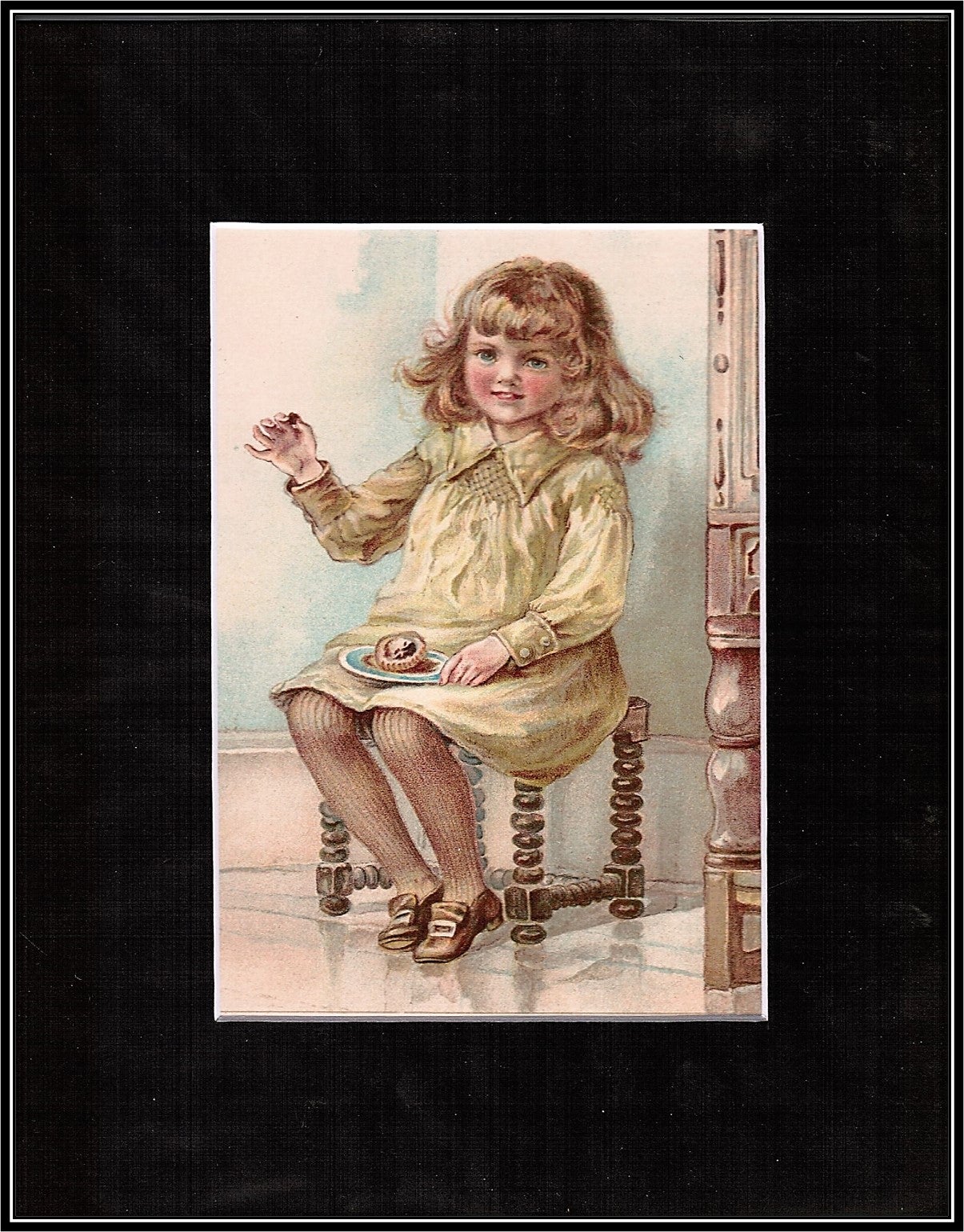 'Little Jack Horner' . Color Lithograph c1880 von [from Mother Goose's ...