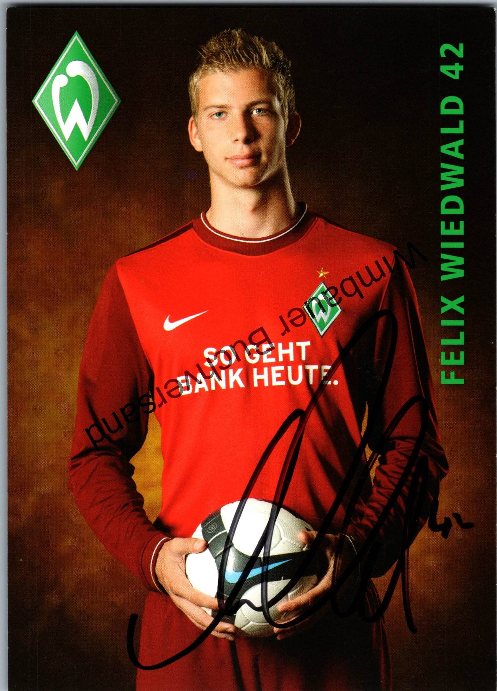 Original Autogramm Felix Wiedwald Werder Bremen /// Autograph signiert ...