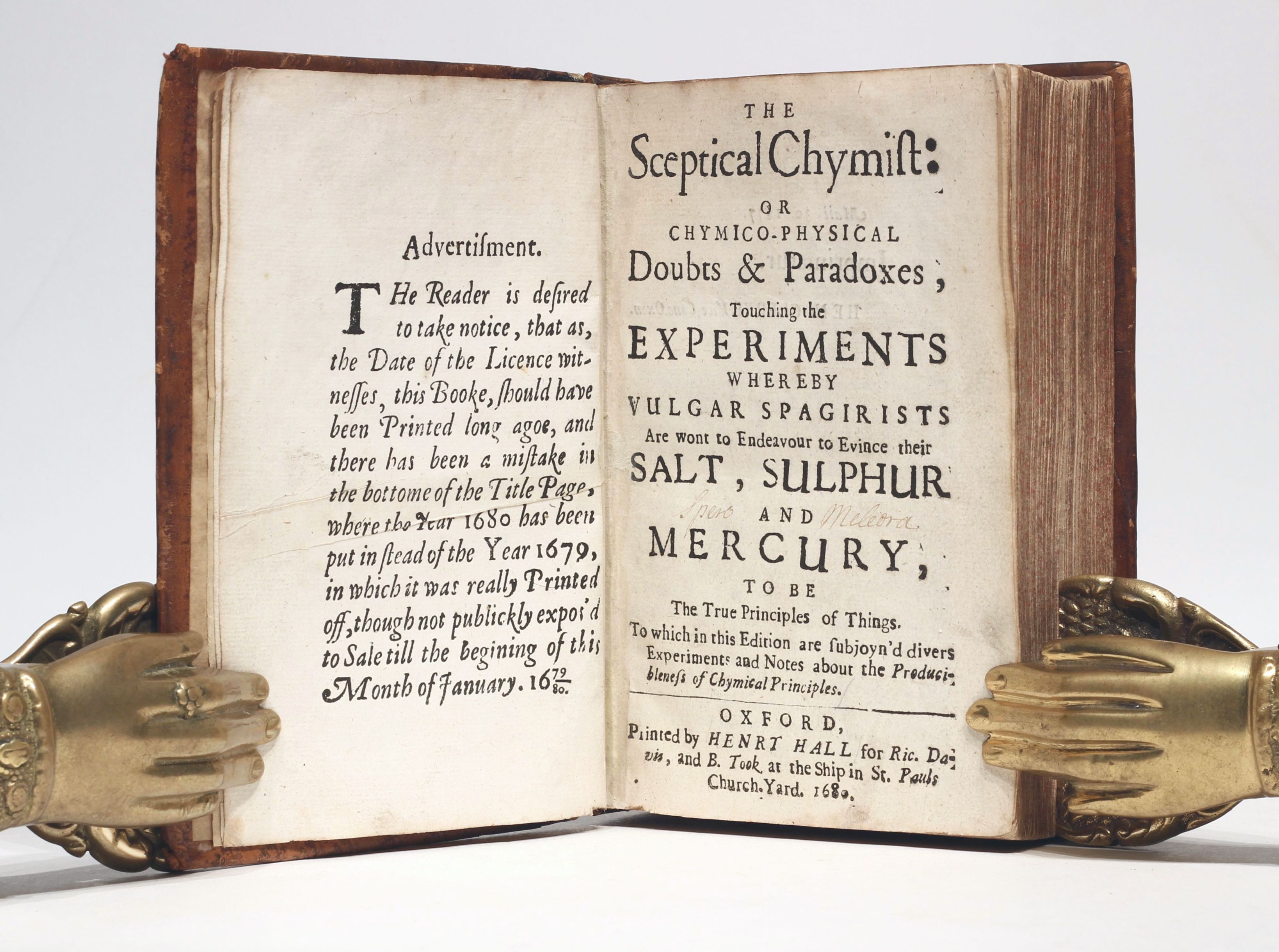 The sceptical chymist : or chymico-physical doubts & paradoxes ...