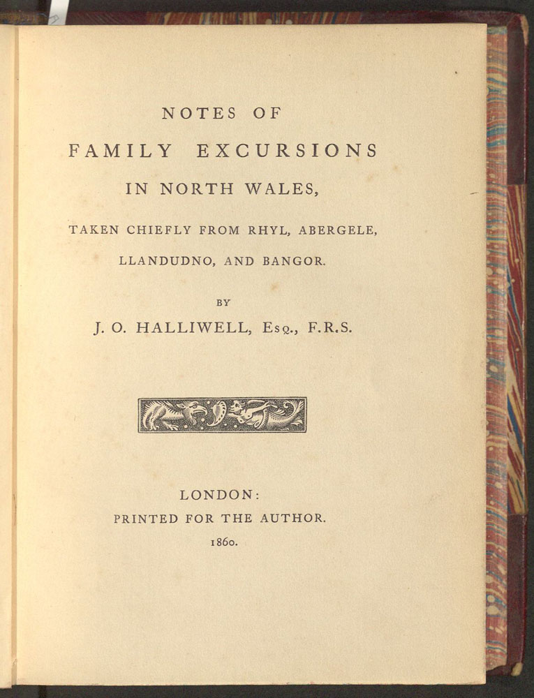 Notes of Family Excursions in North Wales, taken chiefly from Rhyl ...