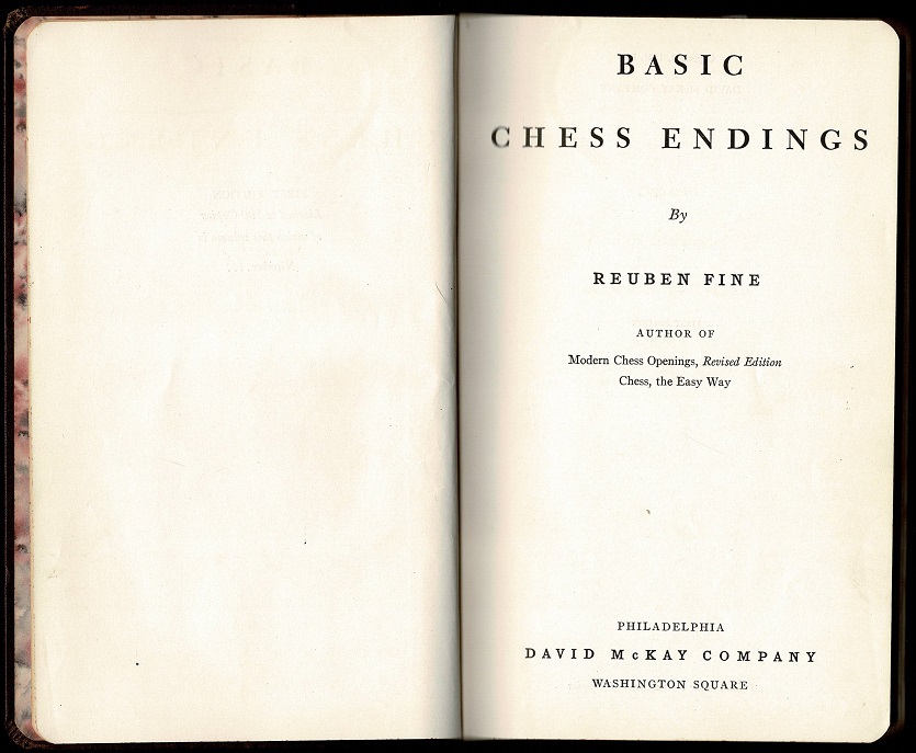 Basic Chess Endings by Ruben Fine (1914-1993) signed: Very Good ...