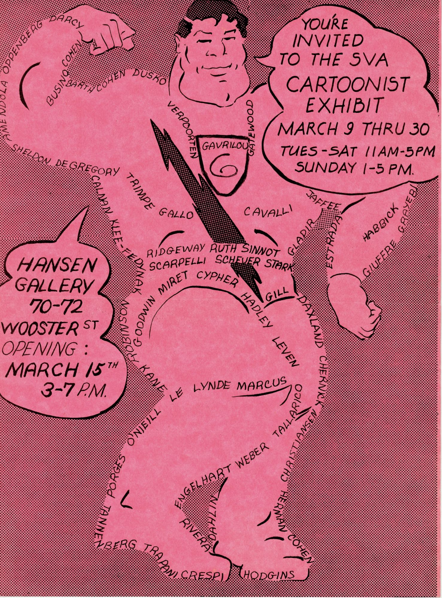 SVA Cartoonist Exhibit Frank Caruso Art,Comics,Posters, Flyers ...