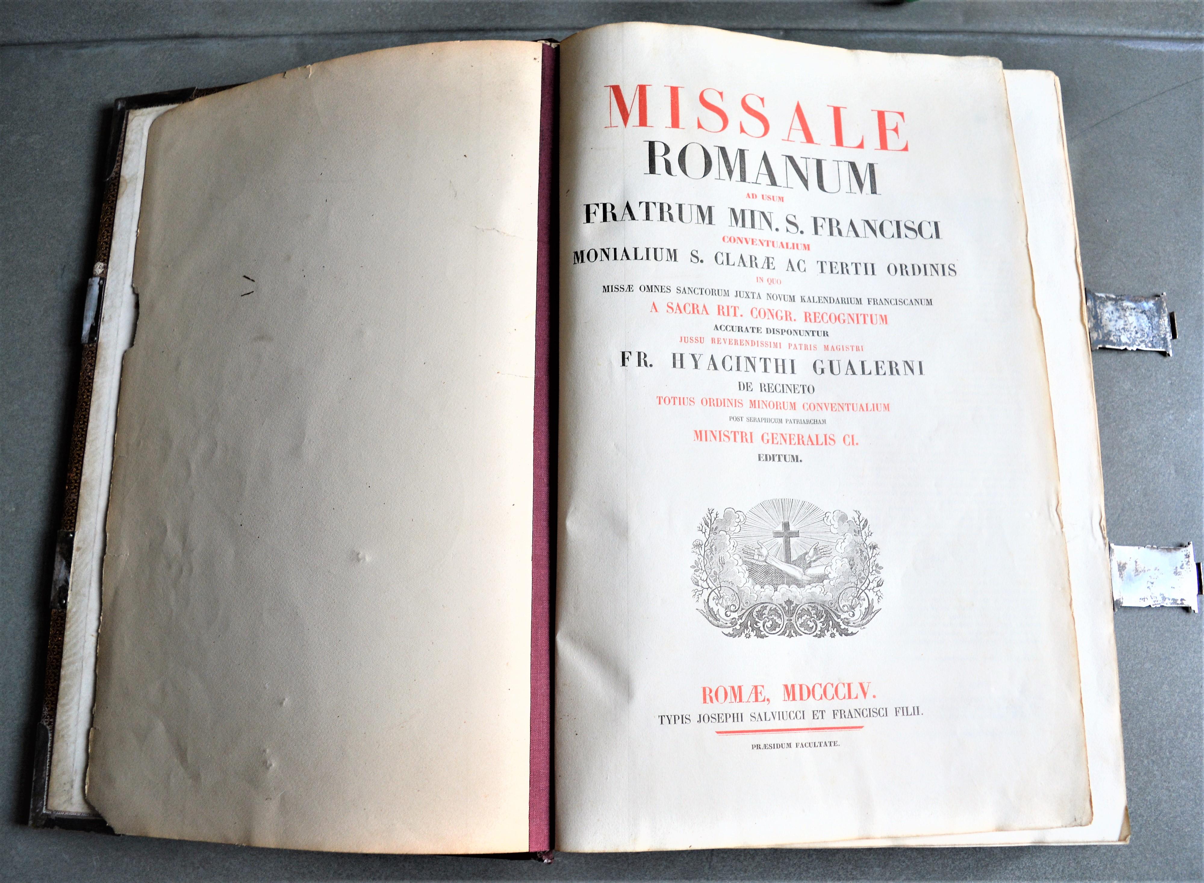 Missale Romanum ad usum Fratrum Min. S. Francisci conventualium ...