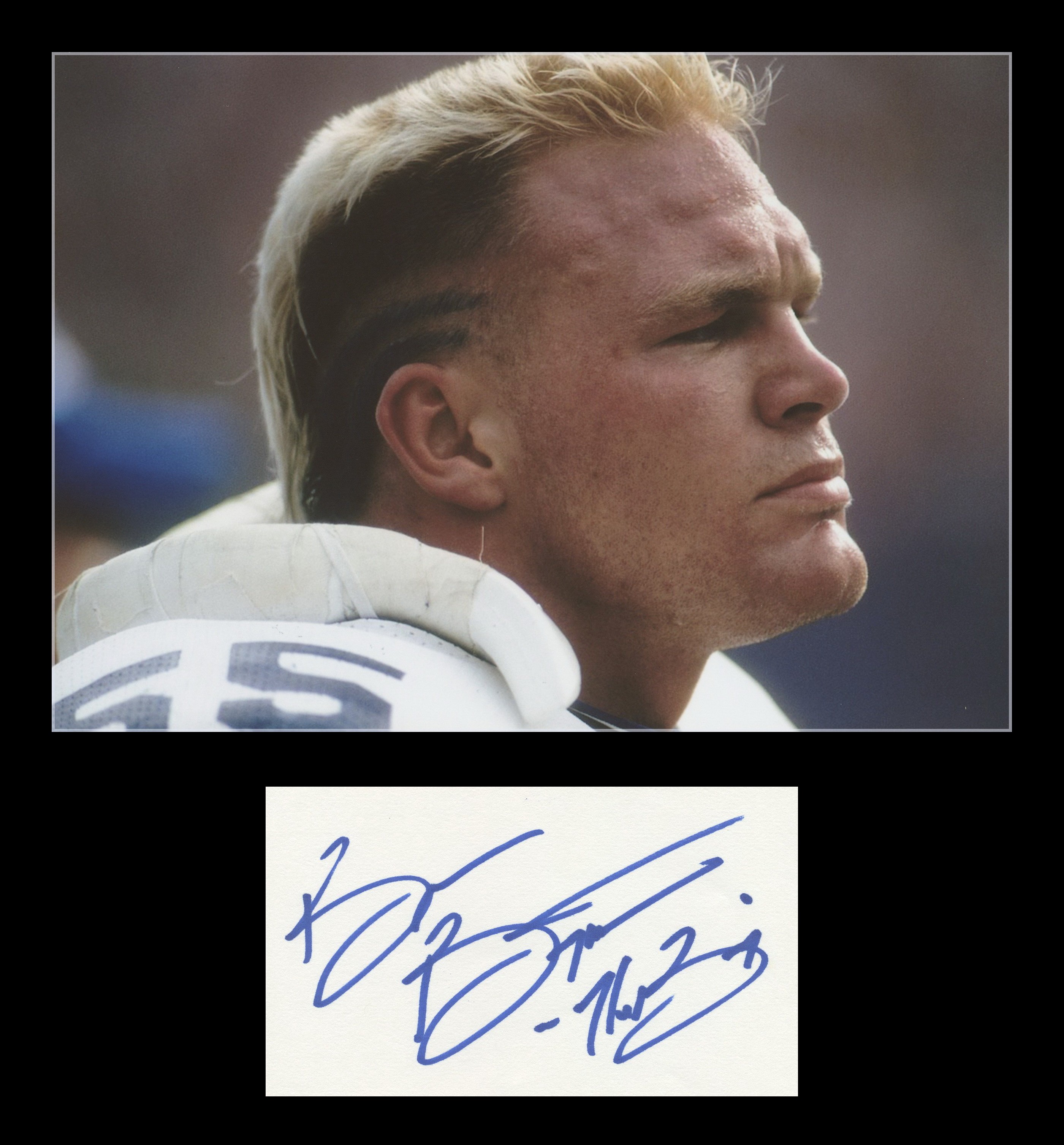 Brian Bosworth - Actor & football player - Signed card + Photo - 80s de ...