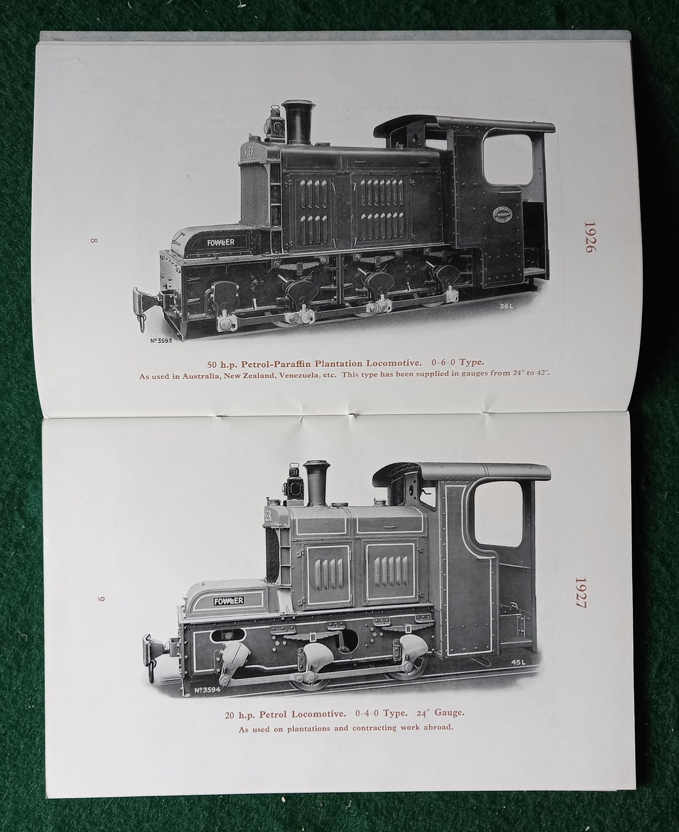 Types of Fowler Motor Locomotives Built 1923 to 1935 by John Fowler ...