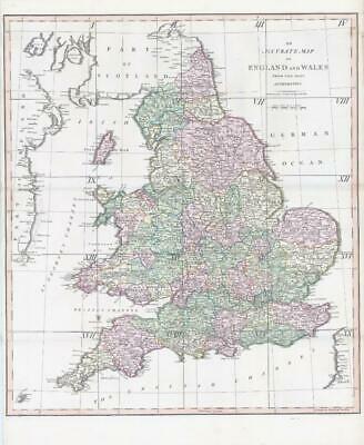1800-10 Large Engraved Map of ENGLAND WALES by John Cary Original ...