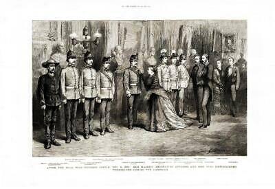 1879 MILITARY Windsor Castle Queen Decorating Officers Zulu War Allan ...