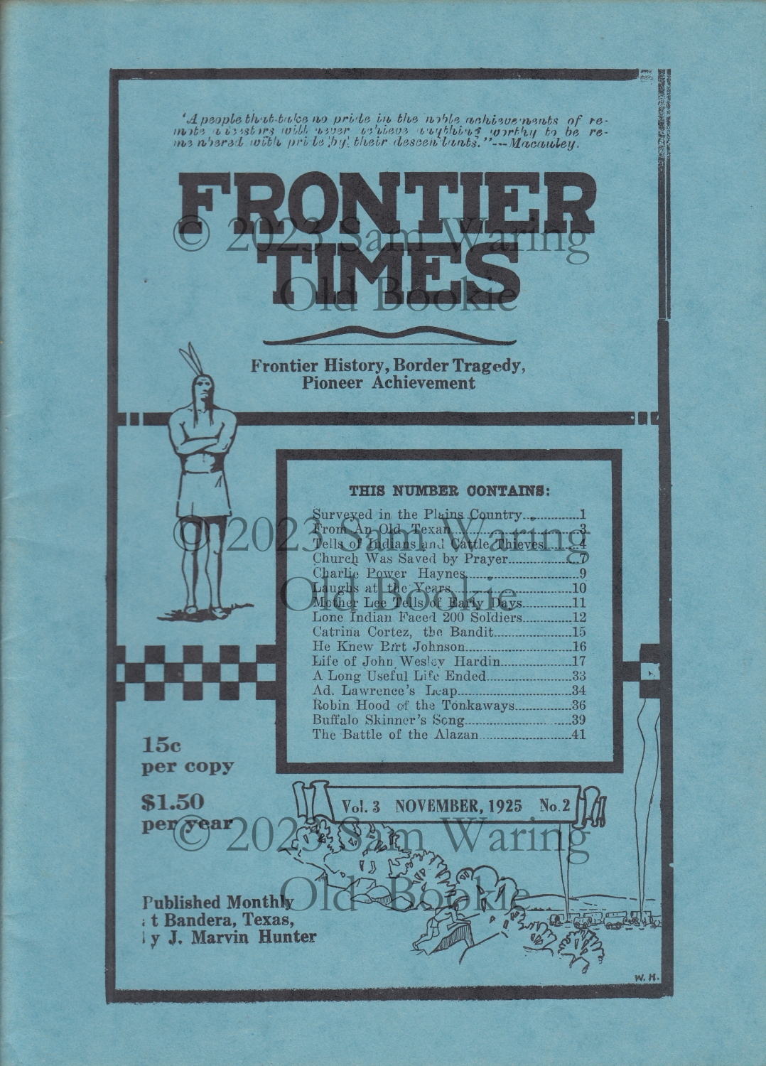 Frontier Times Volume 3 : October, 1925 through September, 1926 by ...