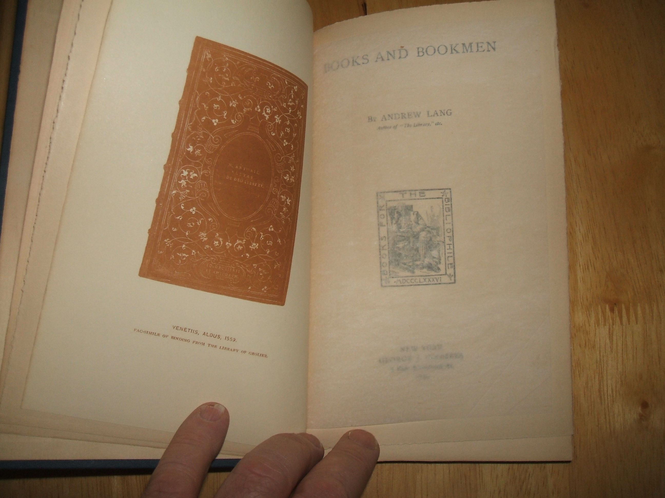 Books and Bookmen Books for the Bibliophile by Andrew Lang: Very Good ...