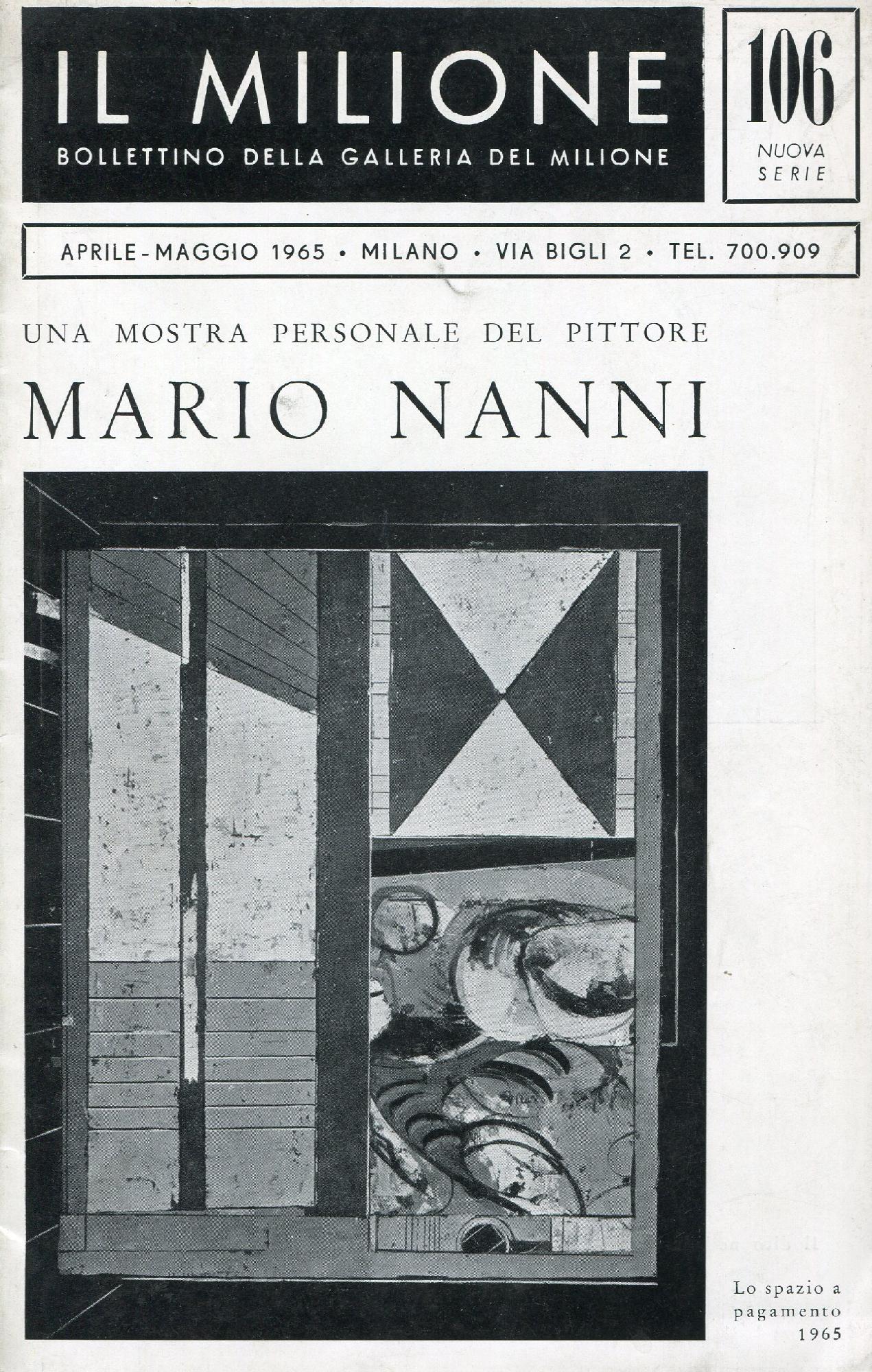 Una mostra personale del pittore Mario Nanni von NANNI, Mario ...