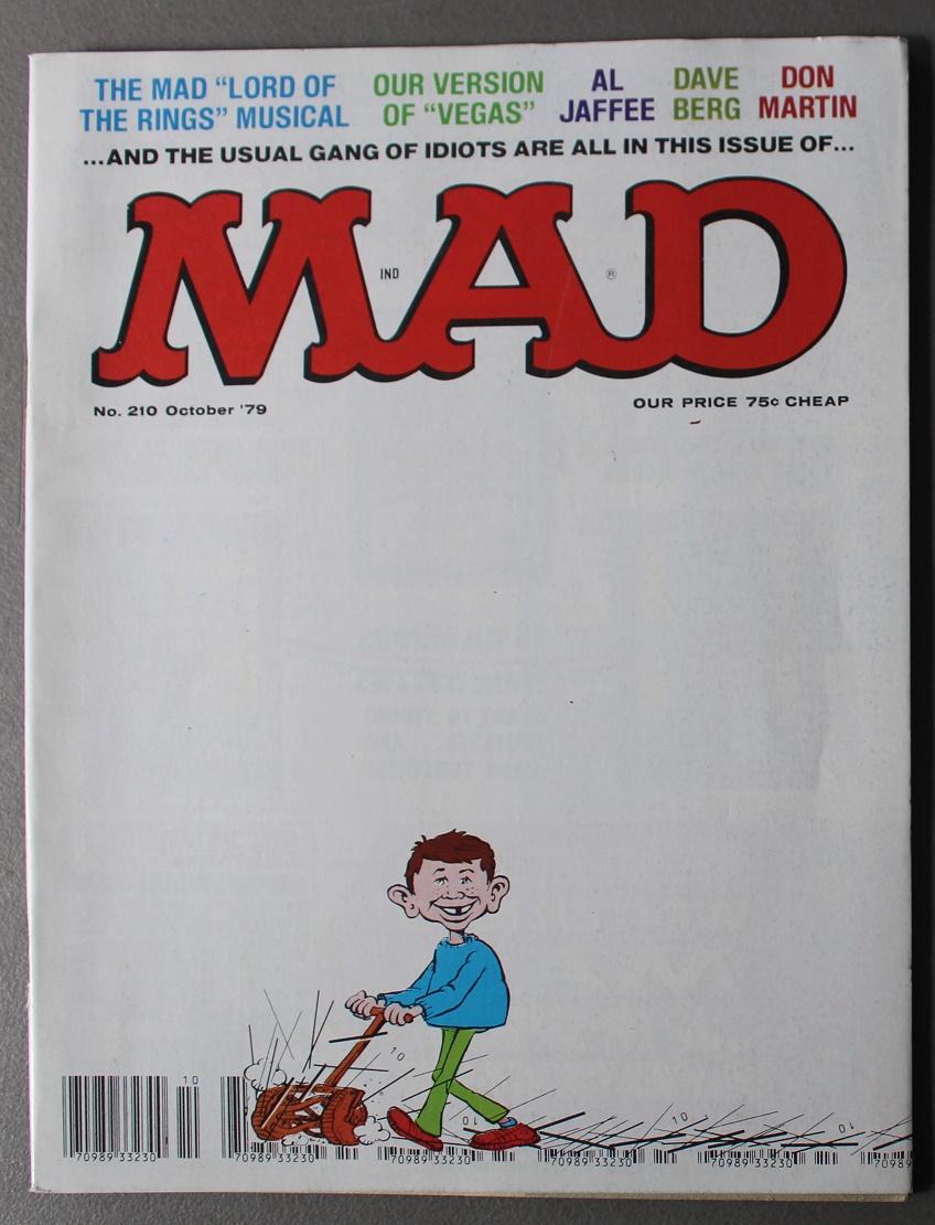 LORD OF THE RINGS PARODY Story in MAD MAGAZINE #210. by Tolkien, J. R ...