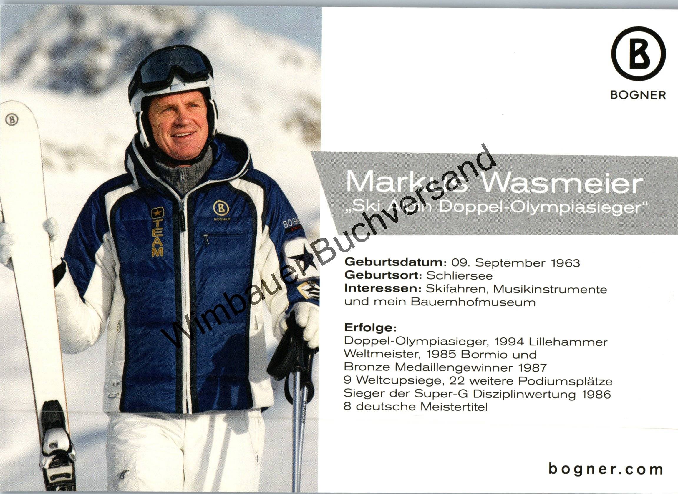 Original Autogramm Markus Wasmeier Skilegende /// Autograph signiert ...