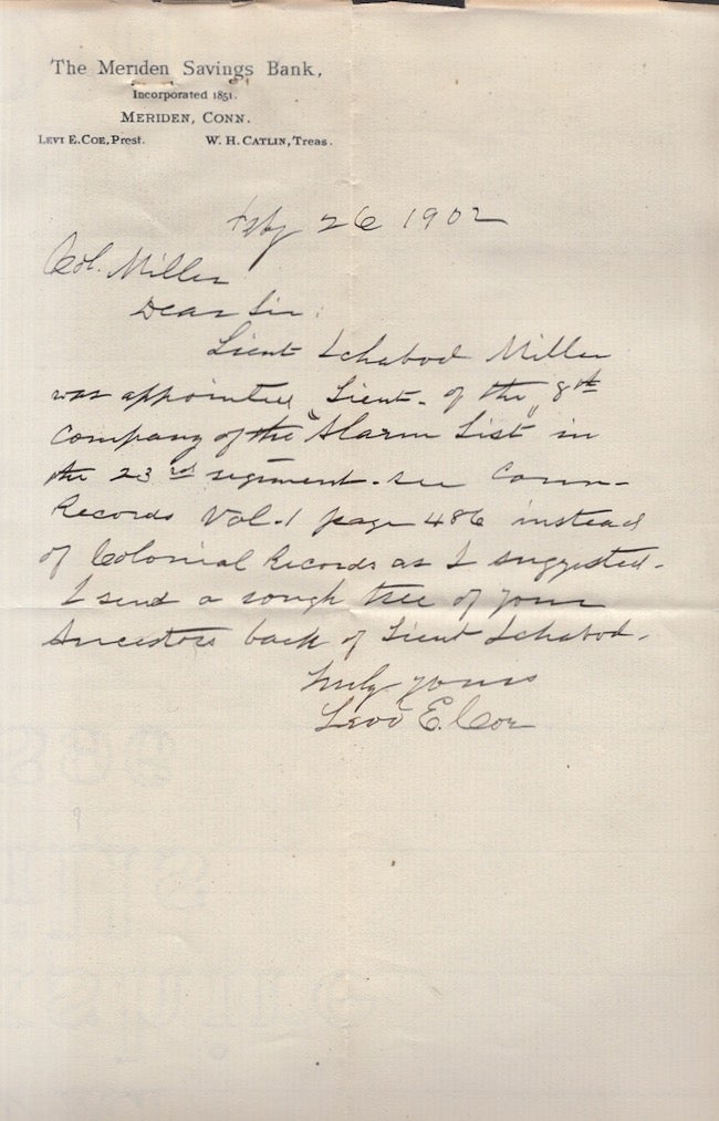 Coe-Ward Memorial and Immigrant Ancestors Miller, Cornwell, Robinson ...