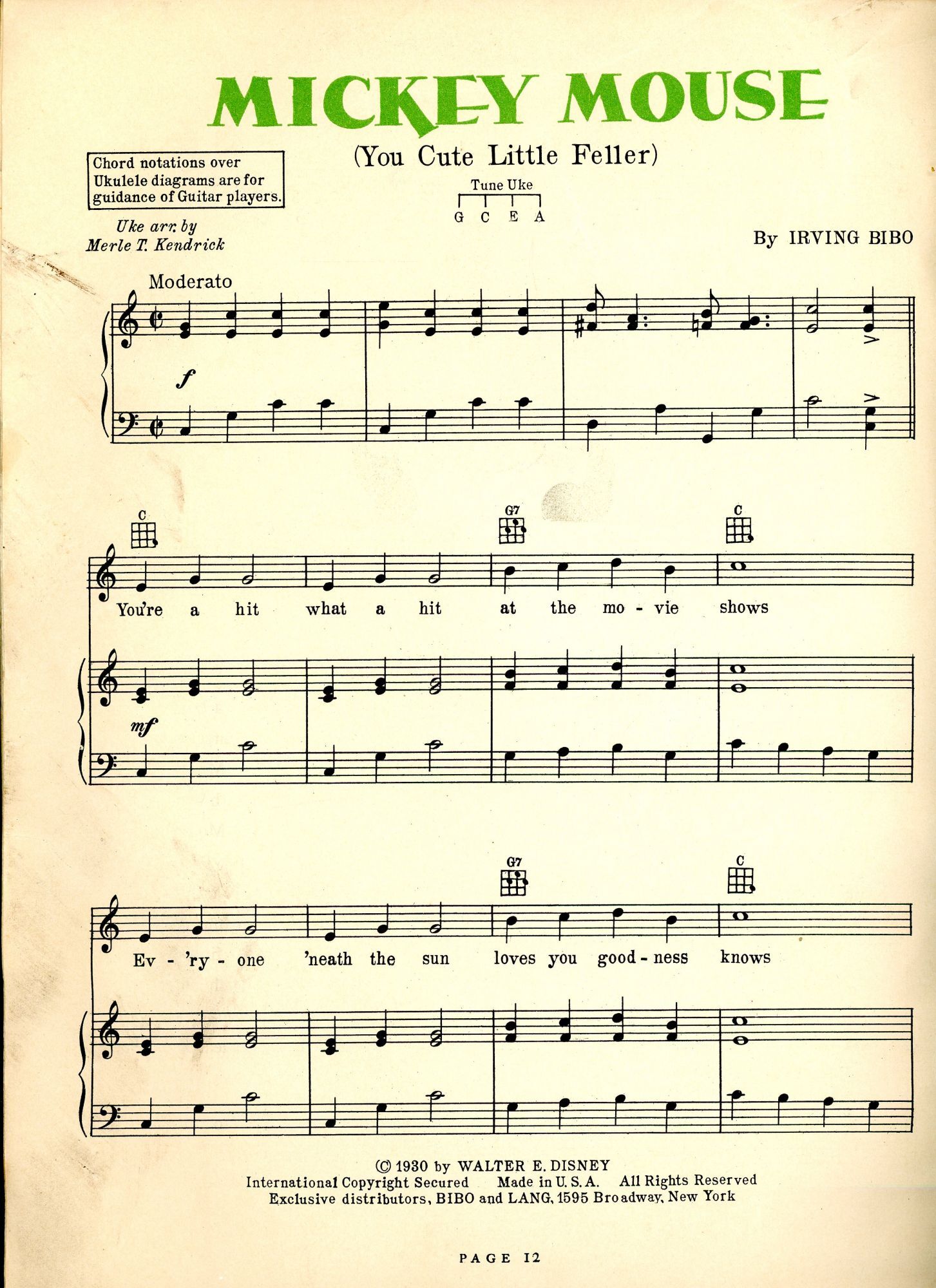 Mickey Mouse Book: Hello Everybody! by DISNEY, Walt and Bobette Bibo ...