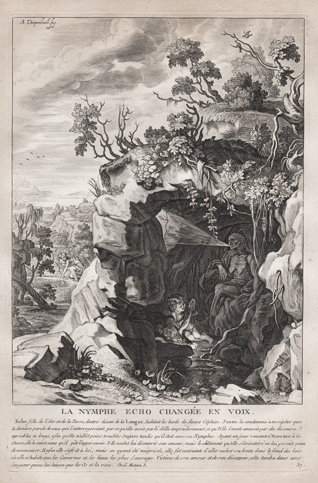 La nymphe Echo changée en voix" - Echo Oreade nymph Oread Greek ...