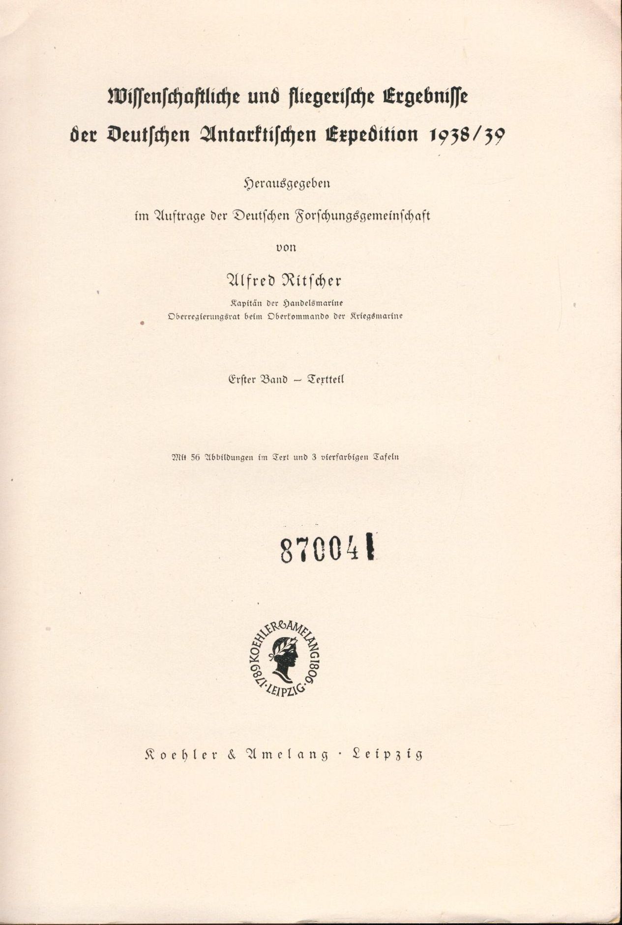 Wissenschaftliche und fliegerische Ergebnisse der Deutschen ...