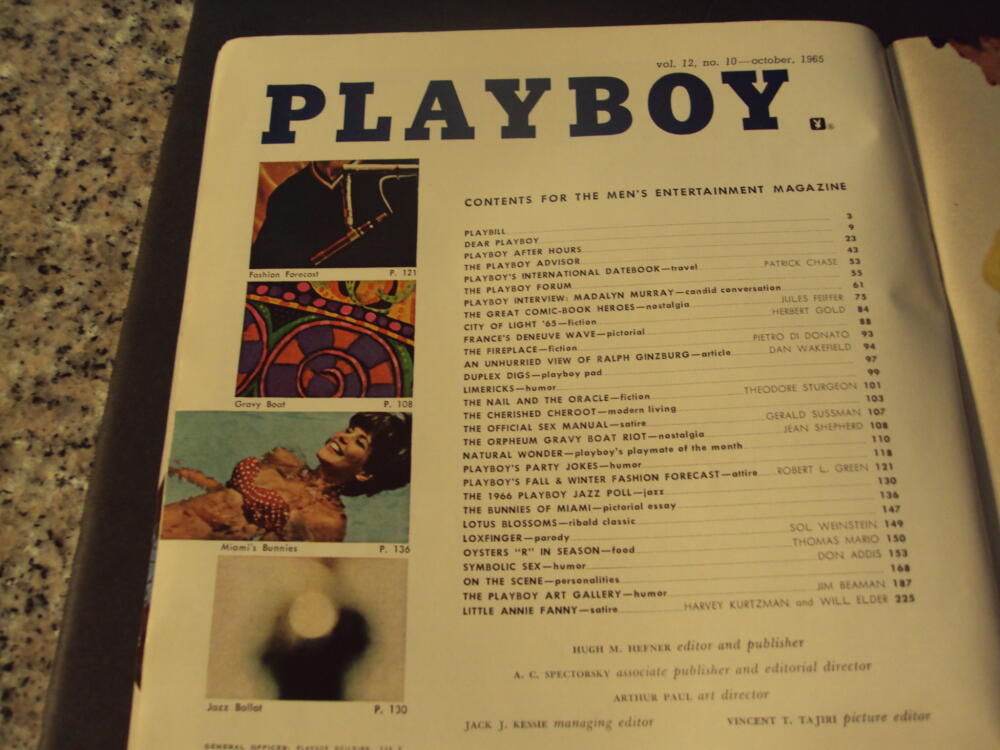 Playboy Oct 1965 Bunnies of Miami, Superman Nostalgia, Theodor Sturgeon ...