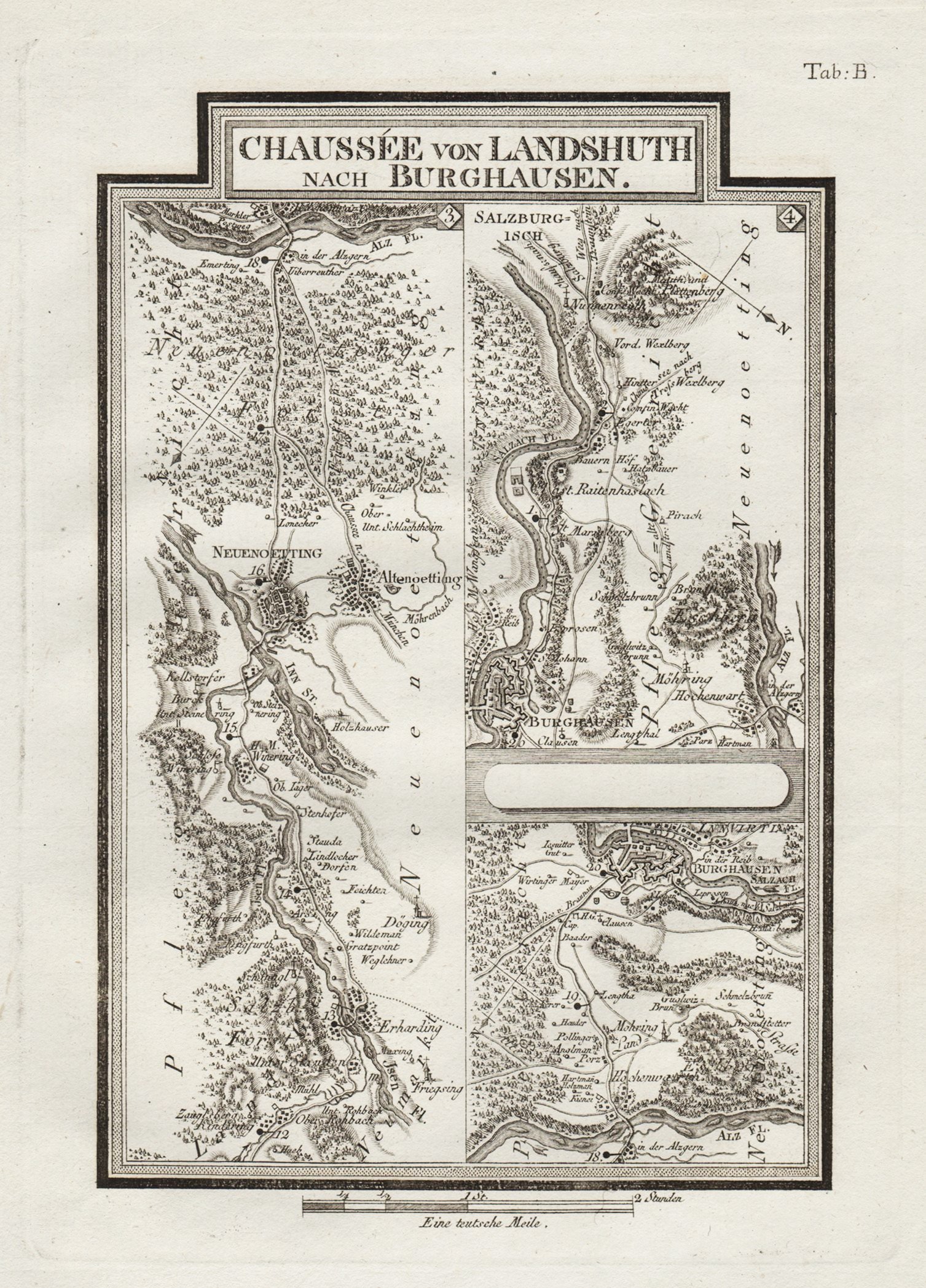 "Chaussée von Landshut nach Burghausen" - Burghausen Altötting ...