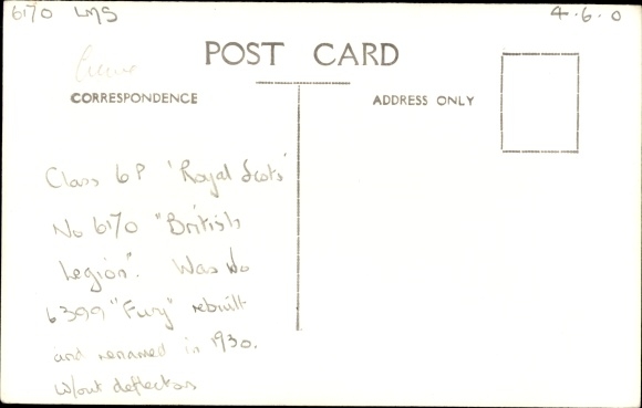 Foto Ansichtskarte / Postkarte Britische Eisenbahn, LMS Class 6P Royal ...