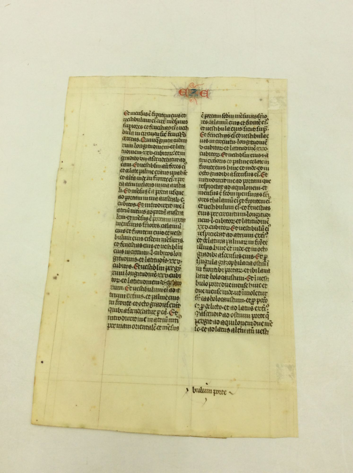 MANUSCRIPT LEAF FROM A MEDIEVAL BIBLE IN THE LATIN VULGATE Medieval ...
