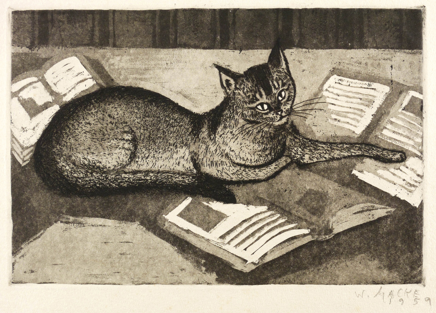 Macke-Brüggemann, Waltraute. Abessinische Katze by Waltraute Macke ...