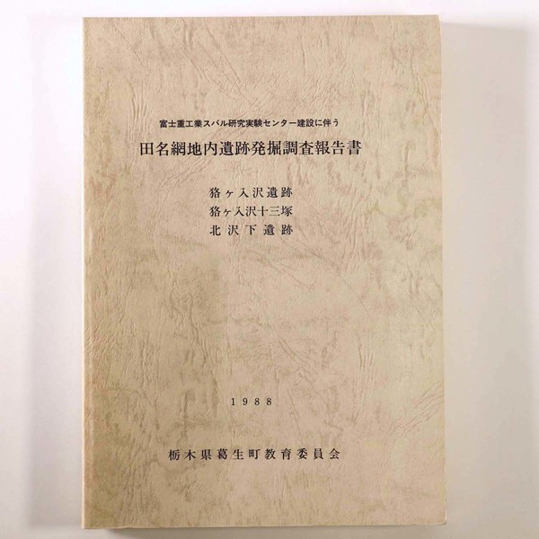 Tana Amiuchi Ruins Excavation Survey Report Mujina Irinosawa Ruins ...