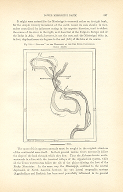 MISSISSIPPI CUTOFFS AT RED RIVER CONFLUENCE,1893 Map: Art / Print ...