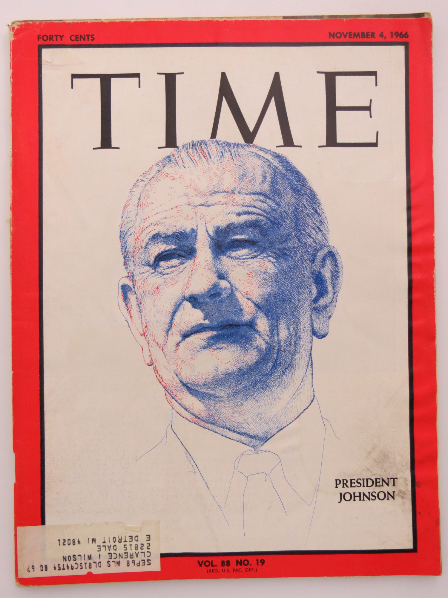 TIME MAGAZINE NOVEMBER 4, 1966 (PRESIDENT JOHNSON): (1966) Magazine ...