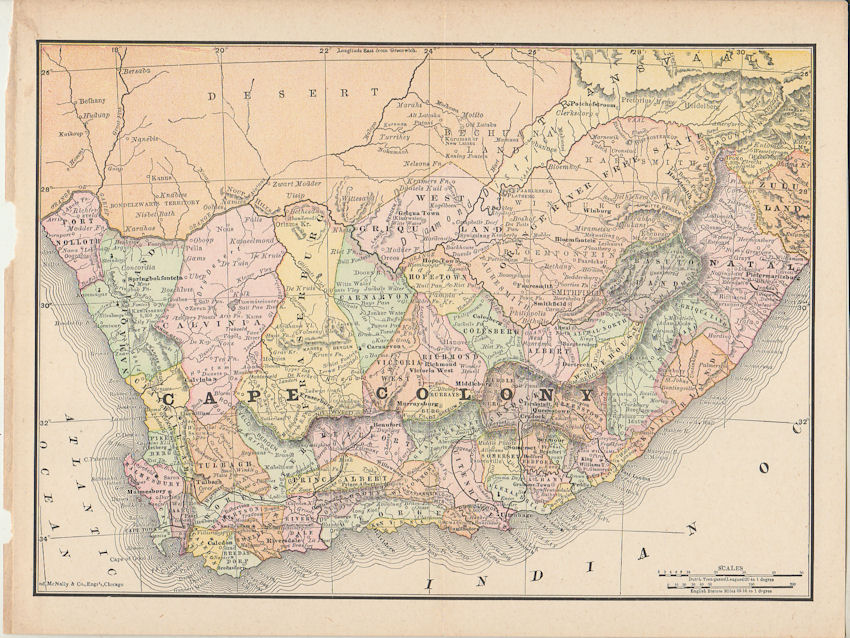 Cape Colony. [SOUTH AFRICA - MAP]. Maps of Africa | Barnebys