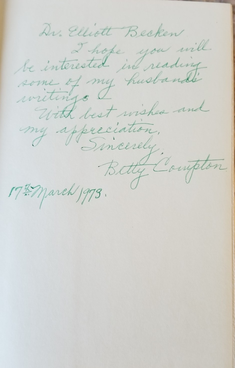 The Cosmos of Arthur Holly Compton by Johnston, Marjorie, Ed.: Very ...