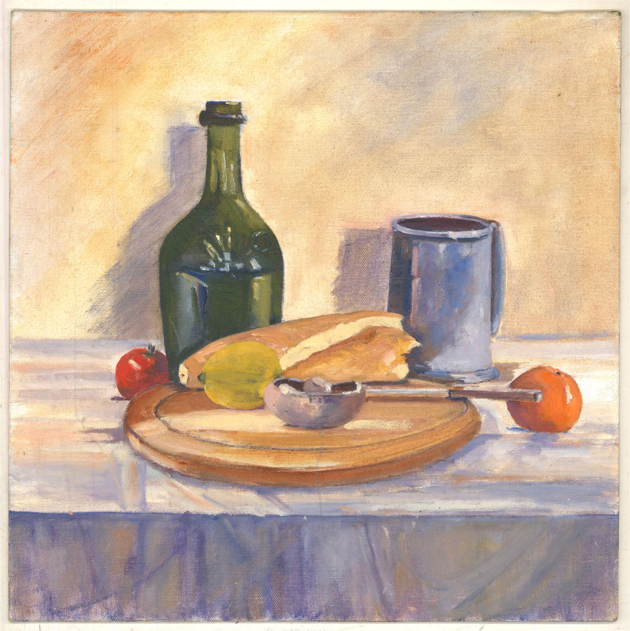 Contemporary Oil - Still Life with Bread: Art / Print / Poster | Sulis ...