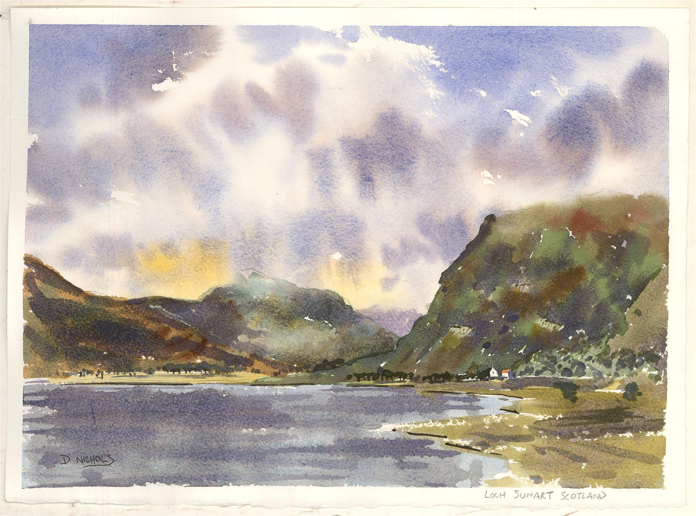 Daniel Nichols - Contemporary Watercolour, Loch Sunart, Scotland by ...