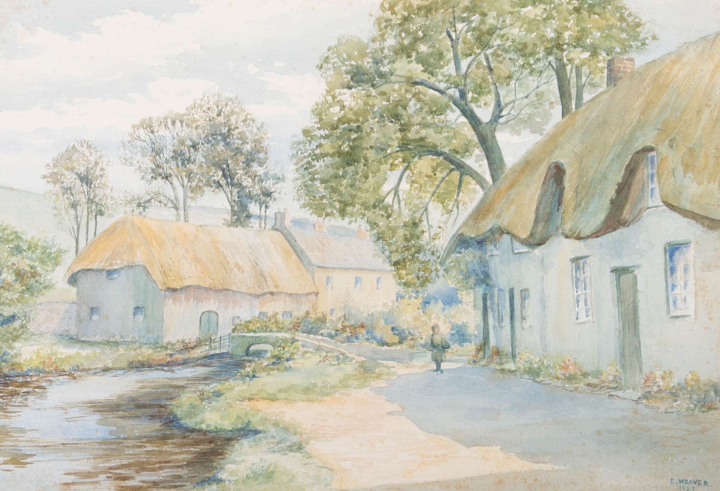 Emily Weaver - 1929 Watercolour, Sutton Poyntz by Emily Weaver: (1929 ...