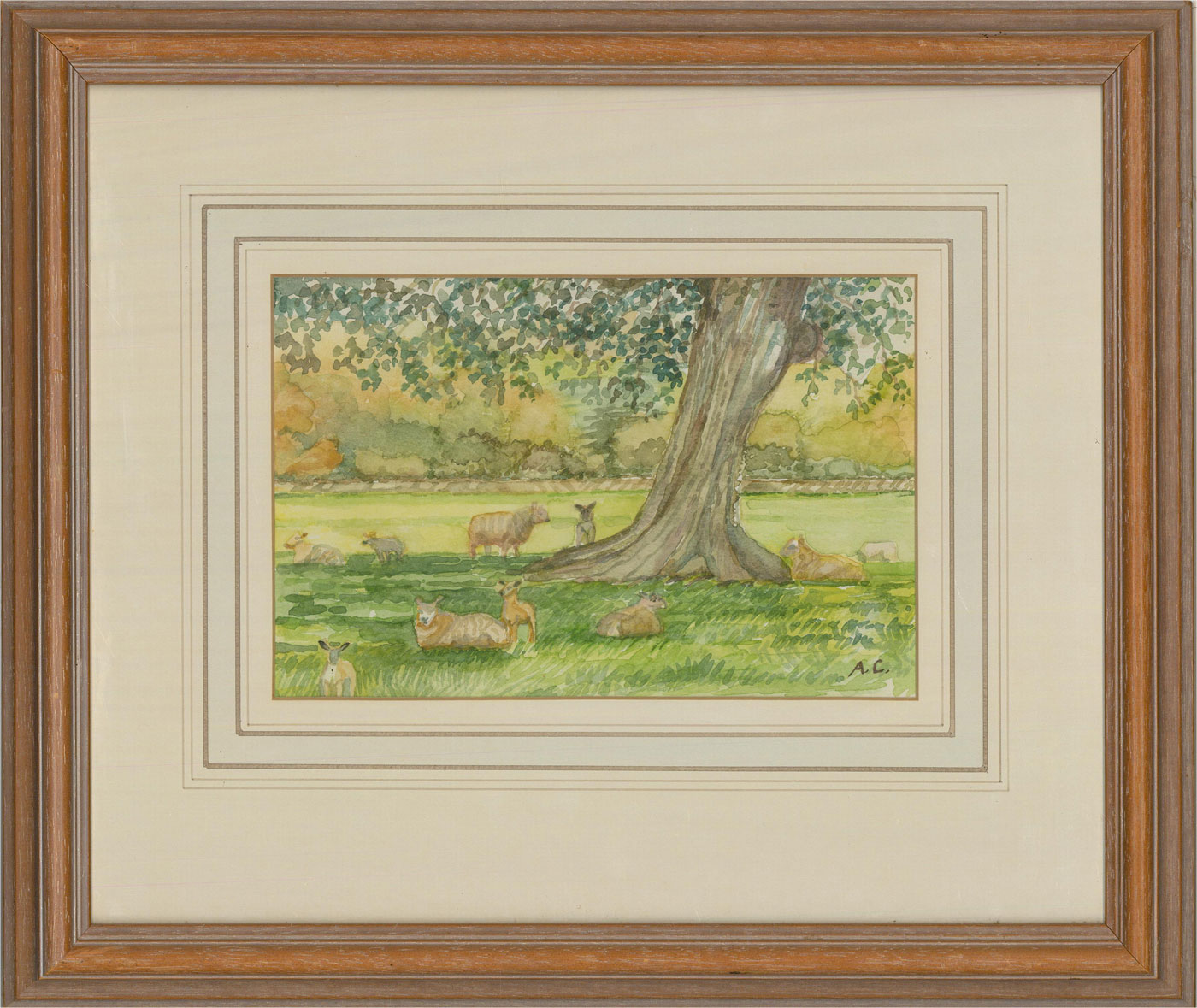 Alexandra Cotterell - 20th Century Watercolour, Spring Lambs von ...