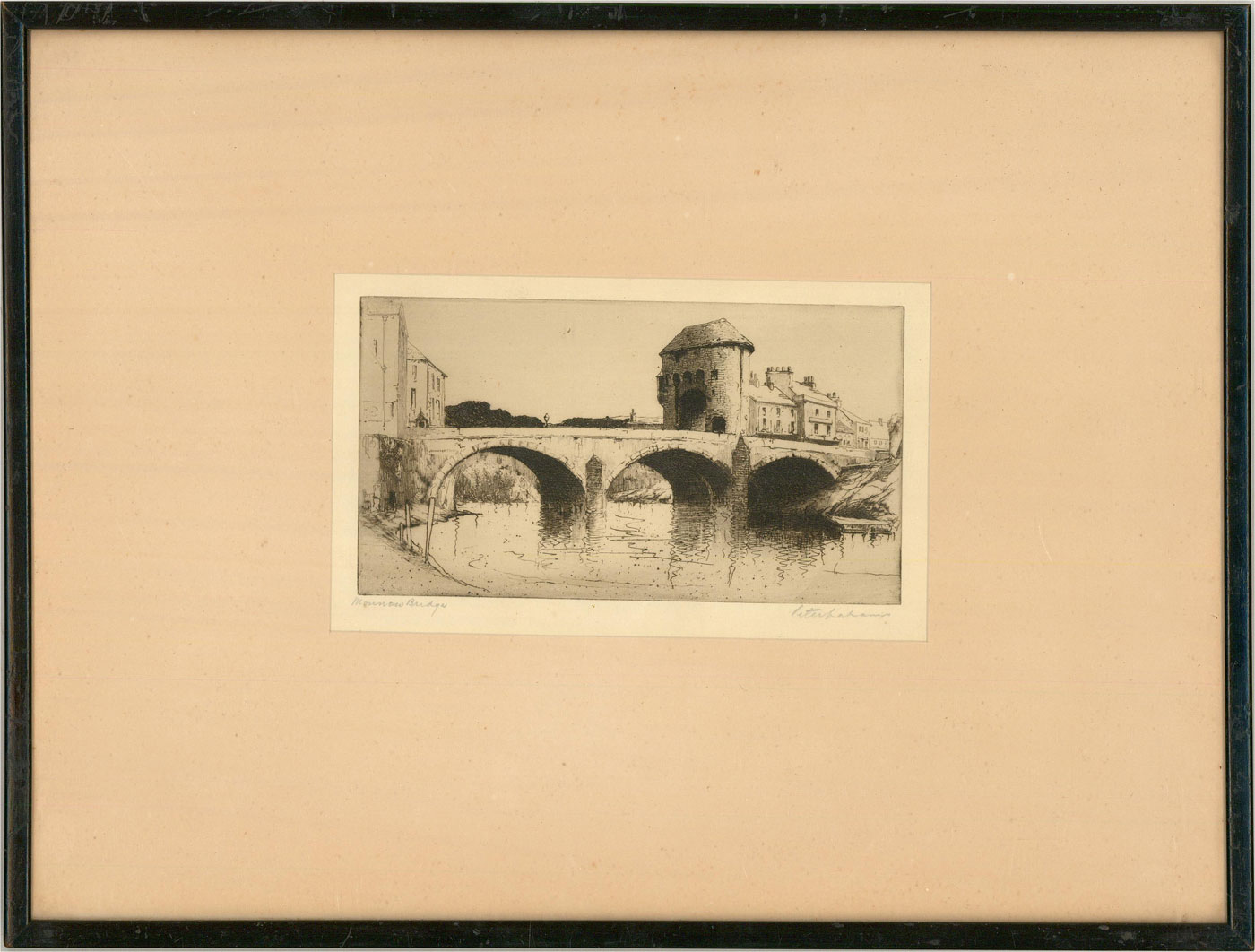 Peter Graham RA (1836-1921) - Late 19th Century Etching, Monnow Bridge ...
