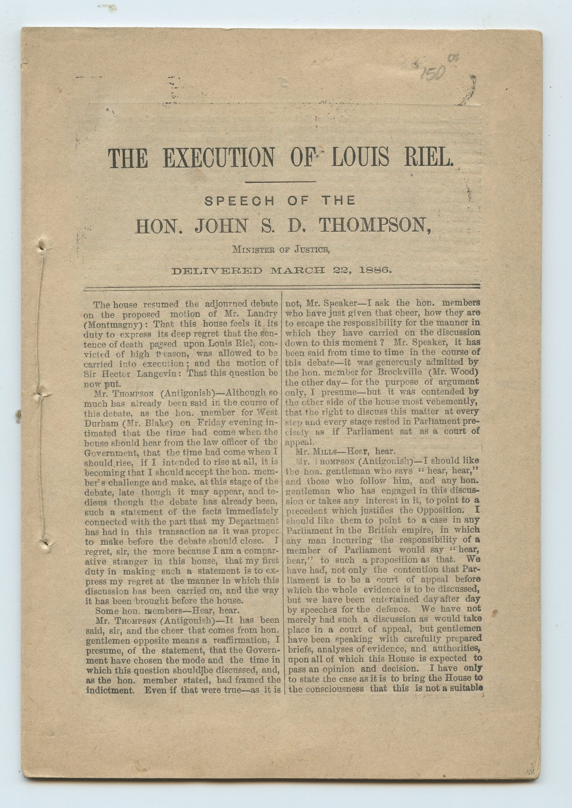 The Execution of Louis Riel | Barnebys