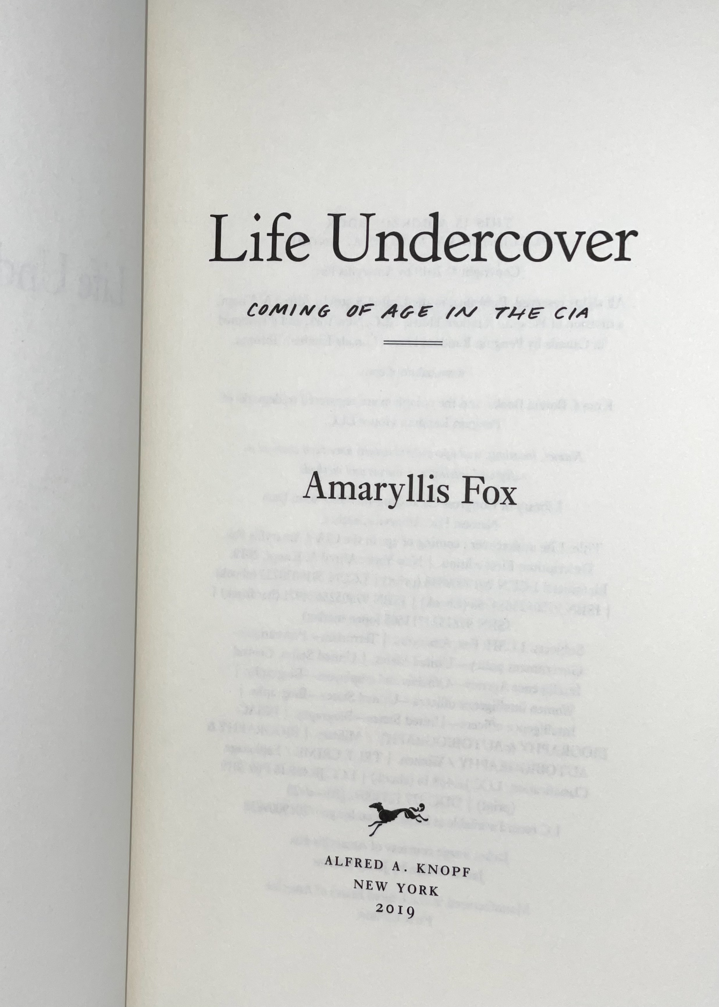 Life Undercover: Coming of Age in the CIA (First Edition) by Amaryllis ...