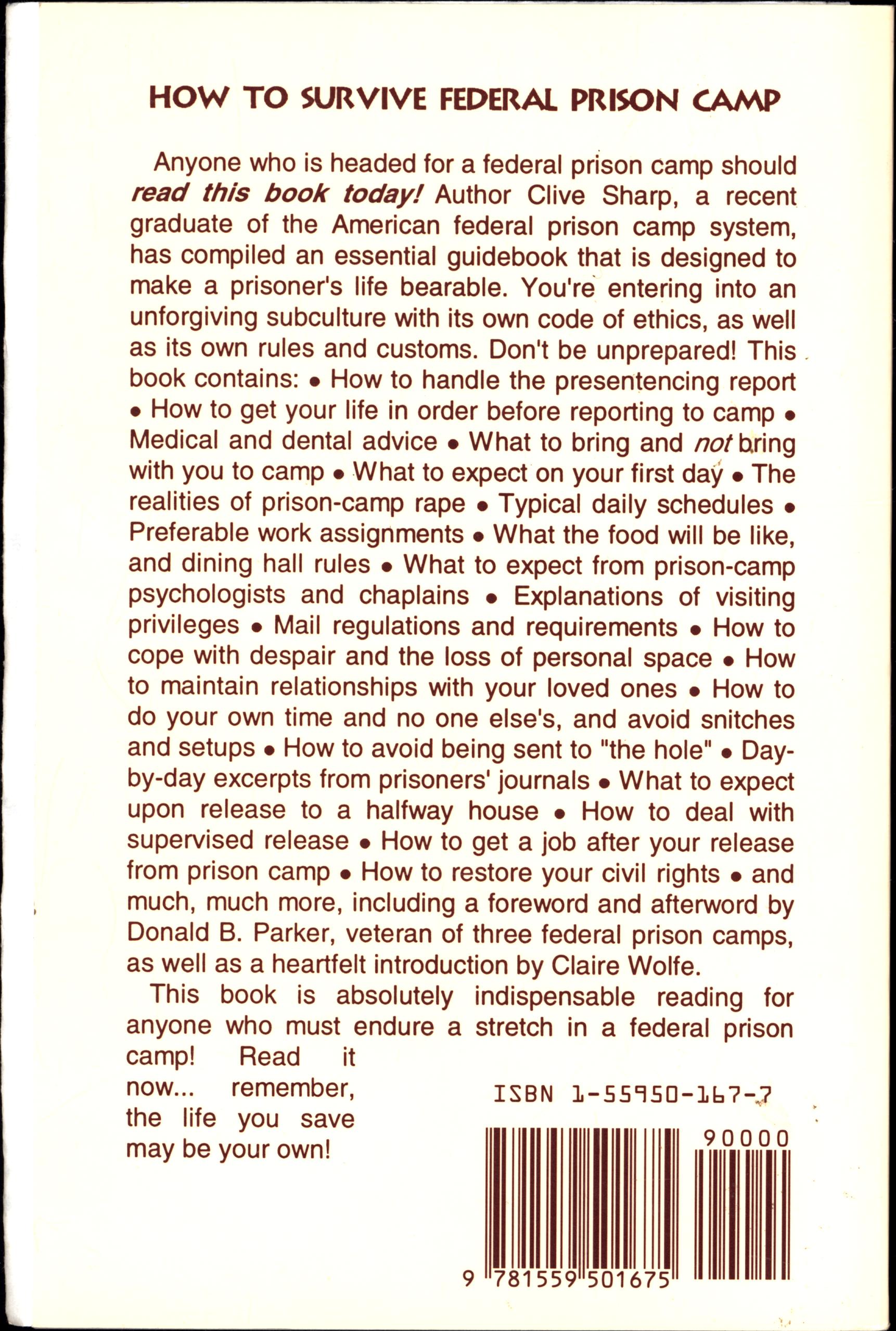 How to Survive Federal Prison Camp / A Guidebook for Those Caught Up In ...