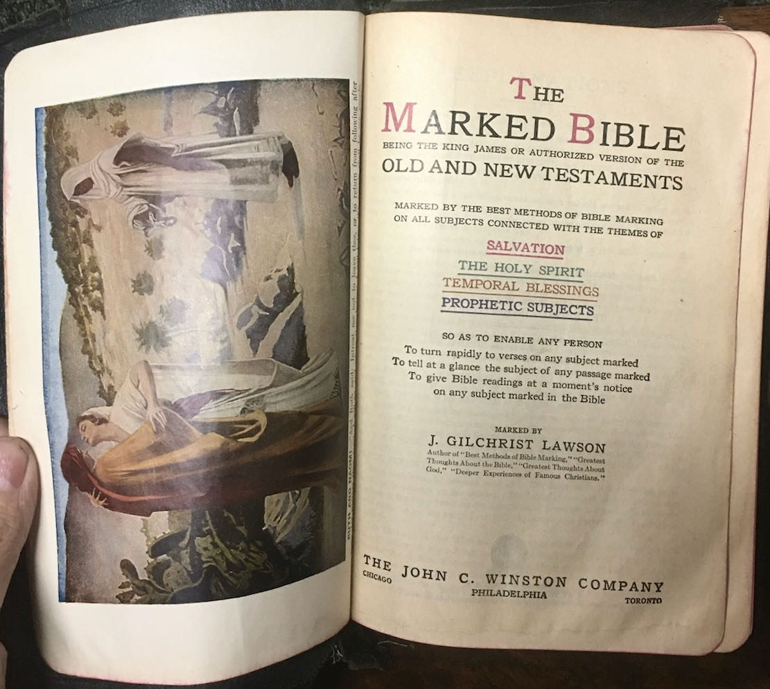 THE MARKED BIBLE, BEING THE KING JAMES OR AUTHORIZED VERSION OF THE OLD ...