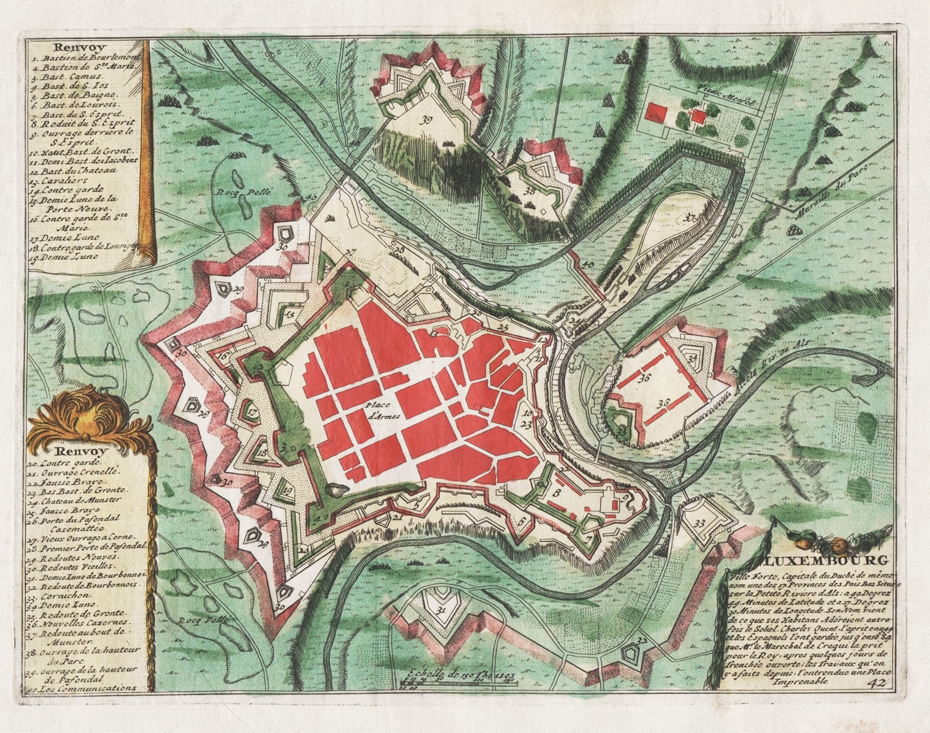 "Luxembourg" - Luxemburg Luxembourg Letzebuerg map Karte carte de Fer ...