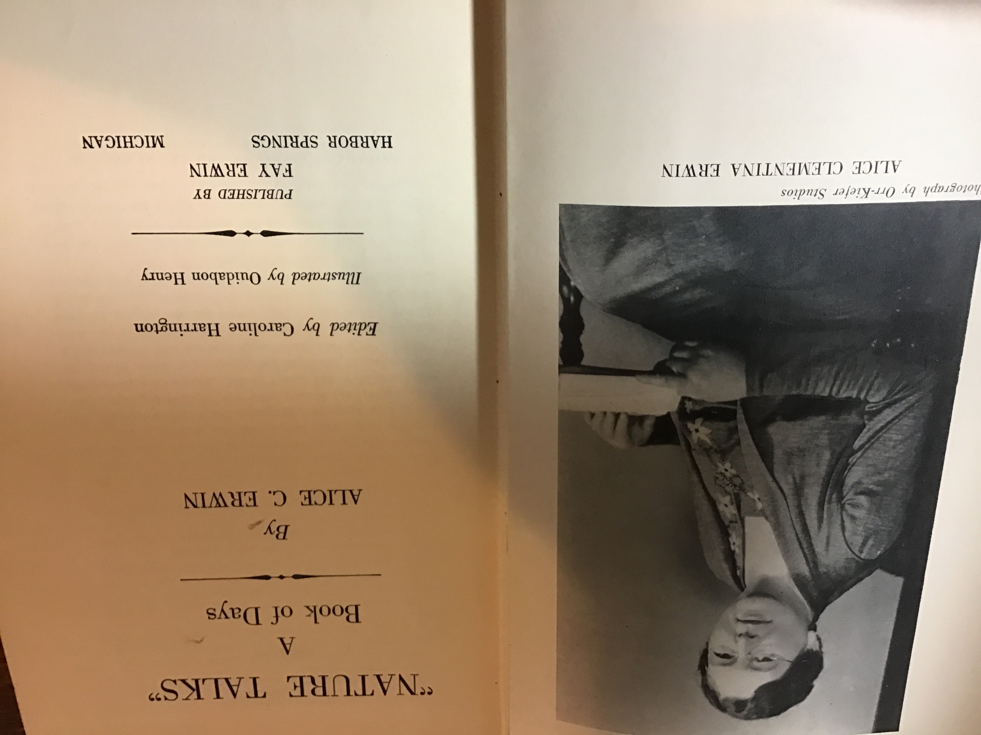 NATURE TALKS by ERWIN, ALICE C.: Very Good Hardcover (1939) 1st Edition ...