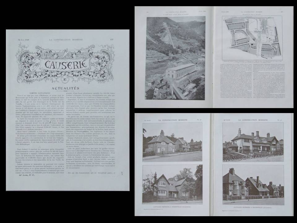 LA CONSTRUCTION MODERNE - n°37 - 1909 - BRUSIO, BOURNVILLE VILLAGE ... LA CONSTRUCTION MODERNE - n°37 - 1909 - BRUSIO, BOURNVILLE VILLAGE ...