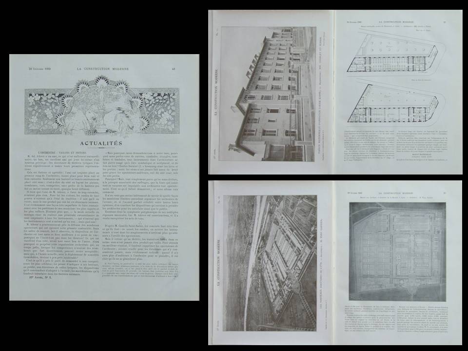 LA CONSTRUCTION MODERNE - n°5 - 1909 - LOUISE KOPPE, LYON, TONY GARNIER ... LA CONSTRUCTION MODERNE - n°5 - 1909 - LOUISE KOPPE, LYON, TONY GARNIER ...