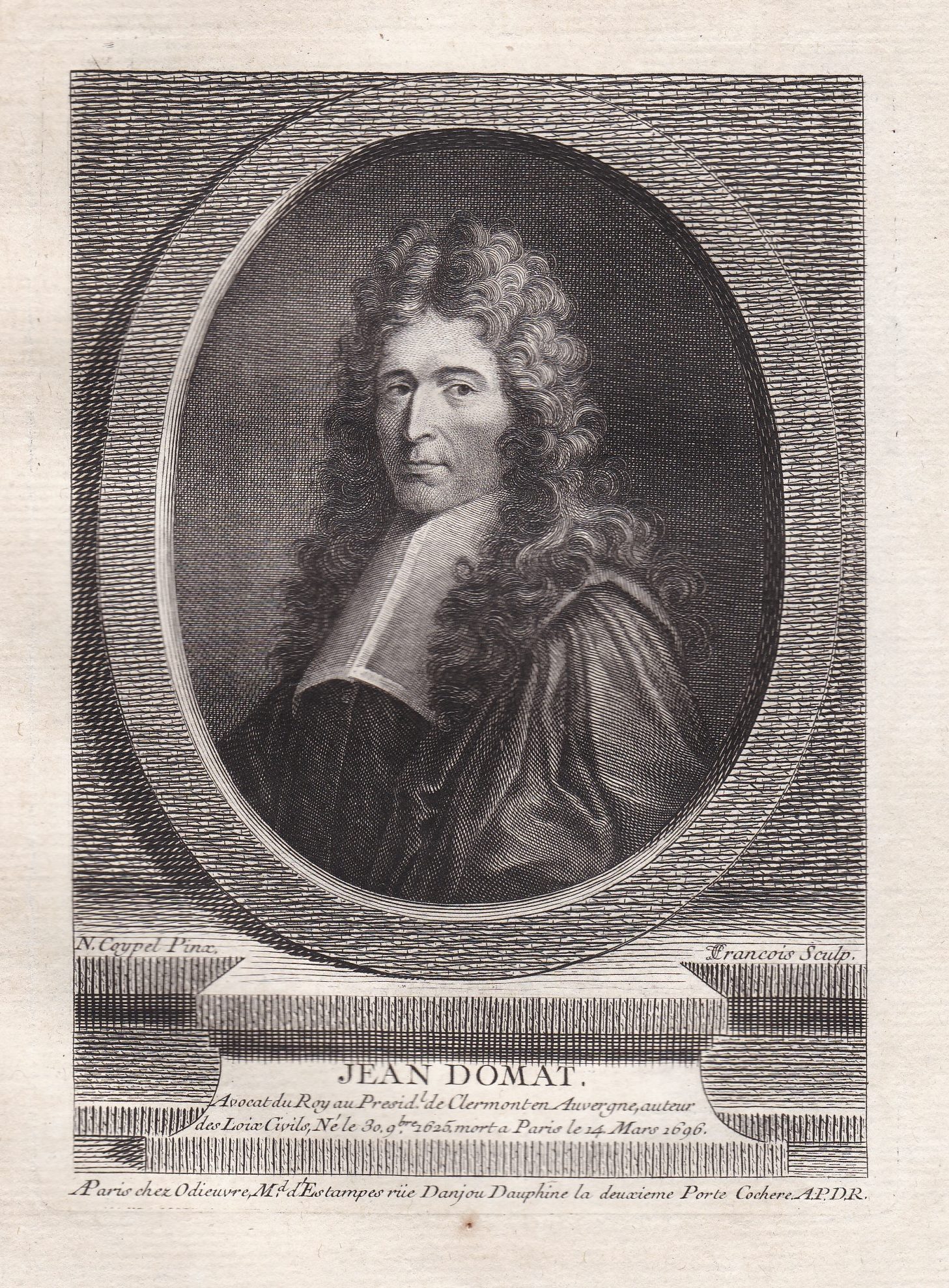 "Jean Domat" - Jean Domat (1625-1696) Jurist avocat Anwalt lawyer ...