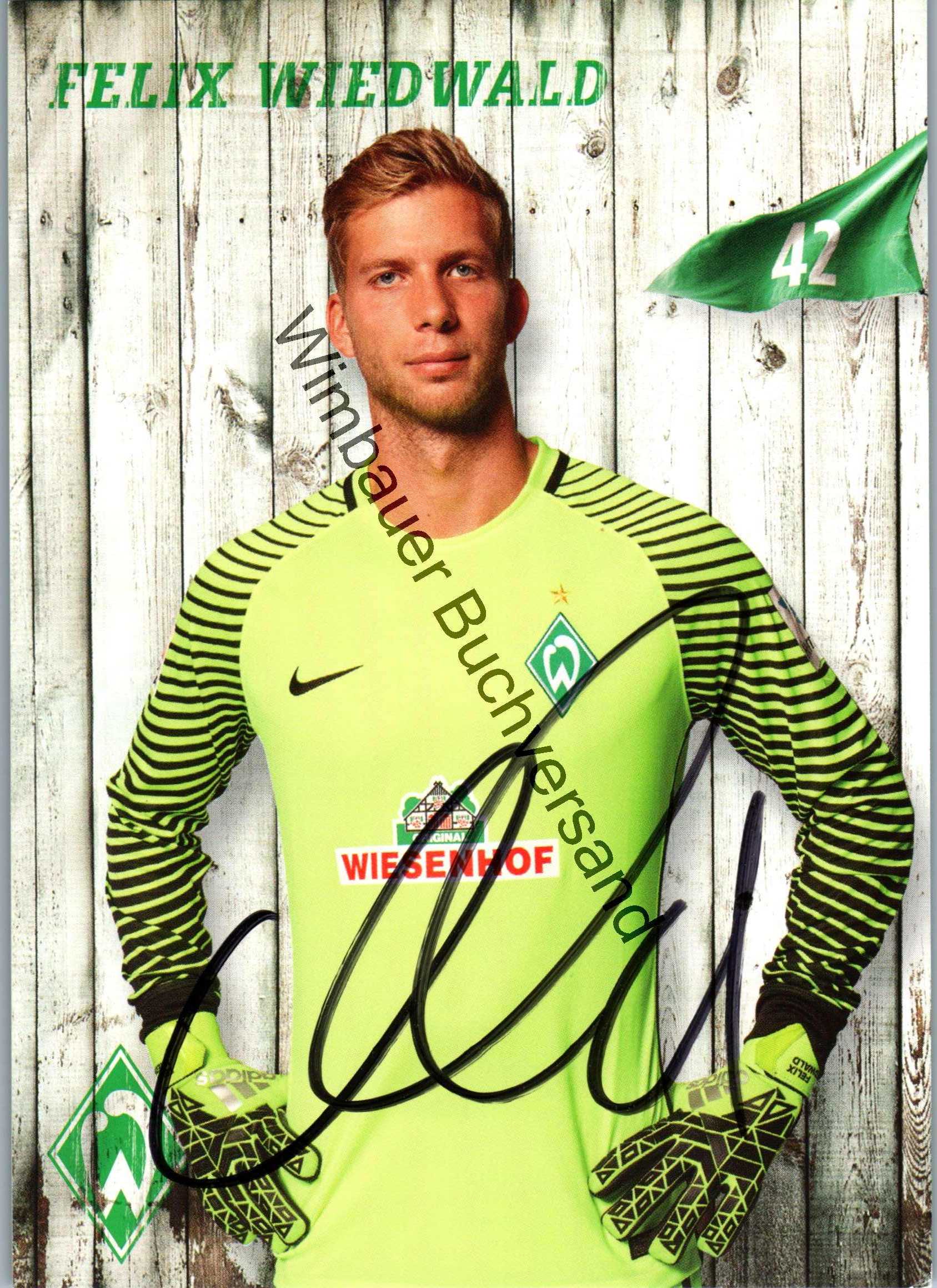 Original Autogramm Felix Wiedwald Werder Bremen /// Autograph signiert ...