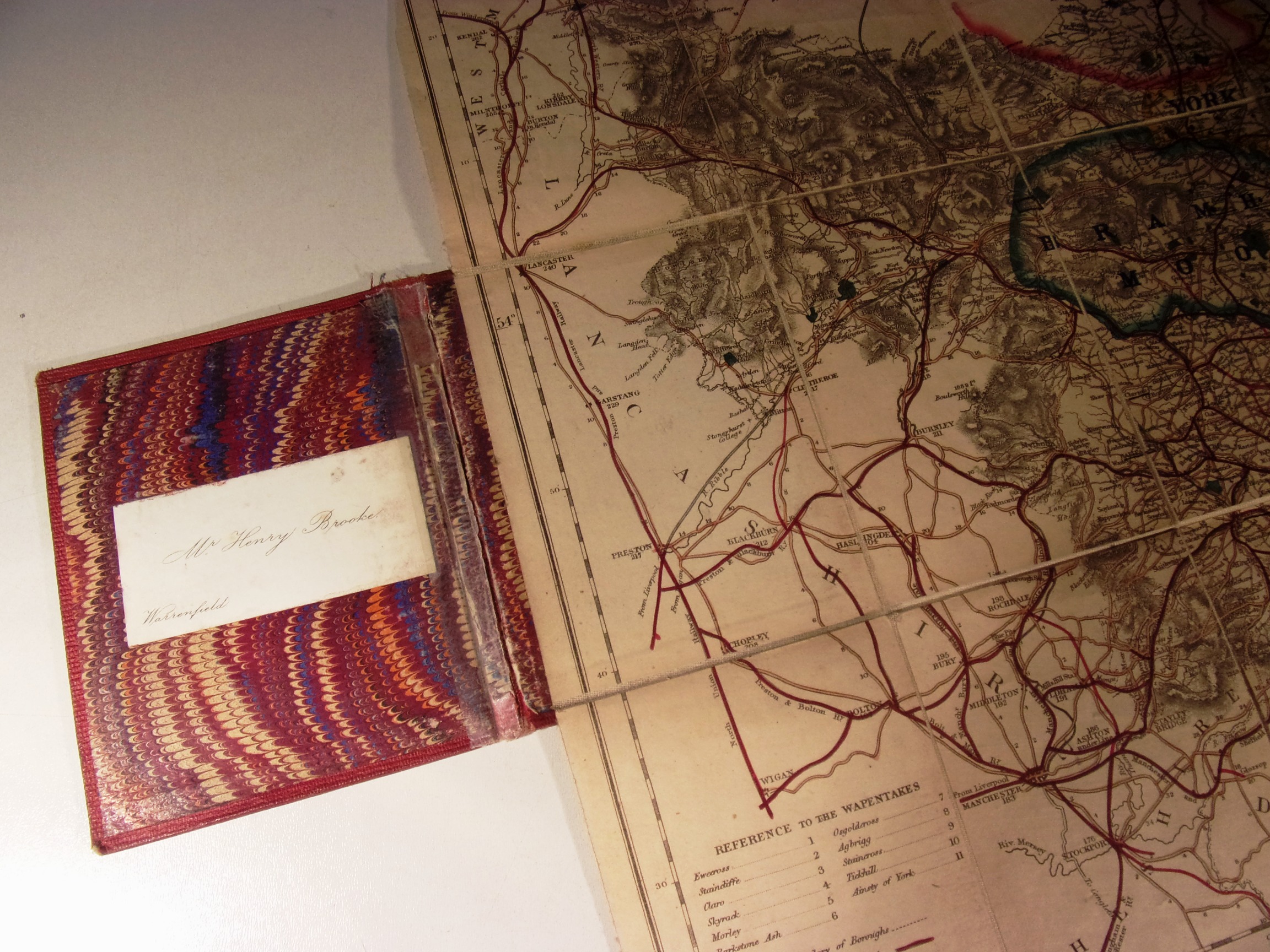 Fox Hunting Map of Yorkshire West Riding: (1848) Carte | Wadard Books PBFA