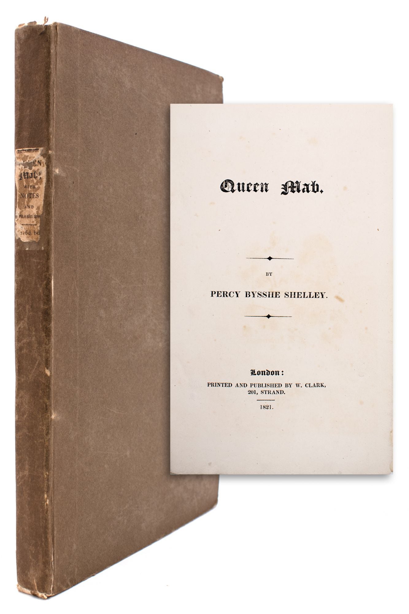Queen Mab by Shelley, Percy Bysshe (1792-1822): 182, [4] pp. 1 vols ...